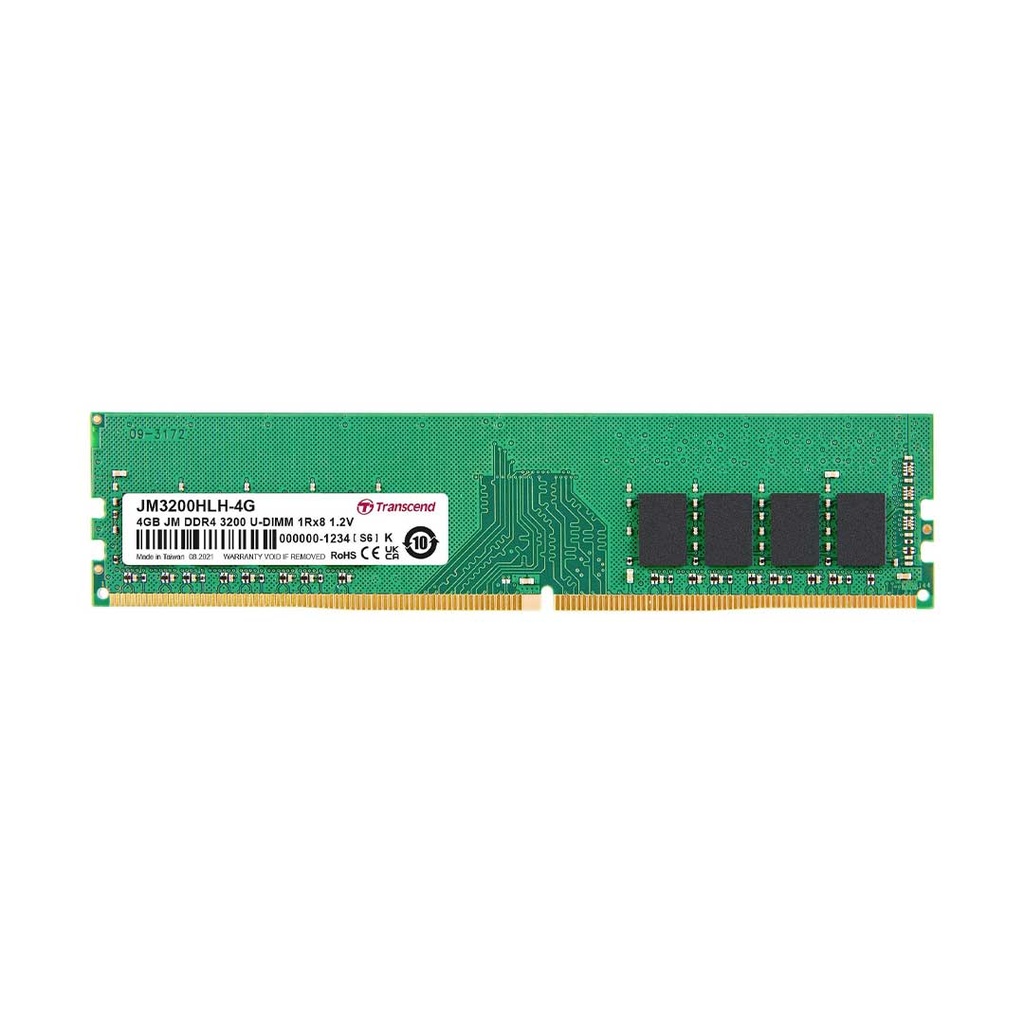 Transcend Desktop Ram 4GB DDR4 (3200Mhz) | Quality Computer