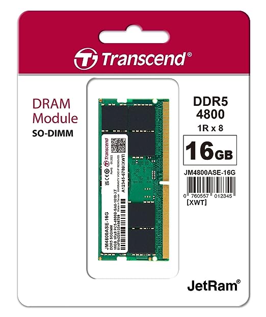 Transcend SO-DIMM Module Laptop Ram 16GB DDR5 (4800MHz) | Quality Computer