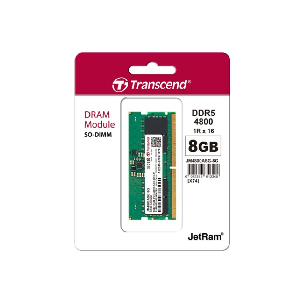 Transcend SO-DIMM Module Desktop Ram 8GB DDR5 4800MHz | Quality Computer